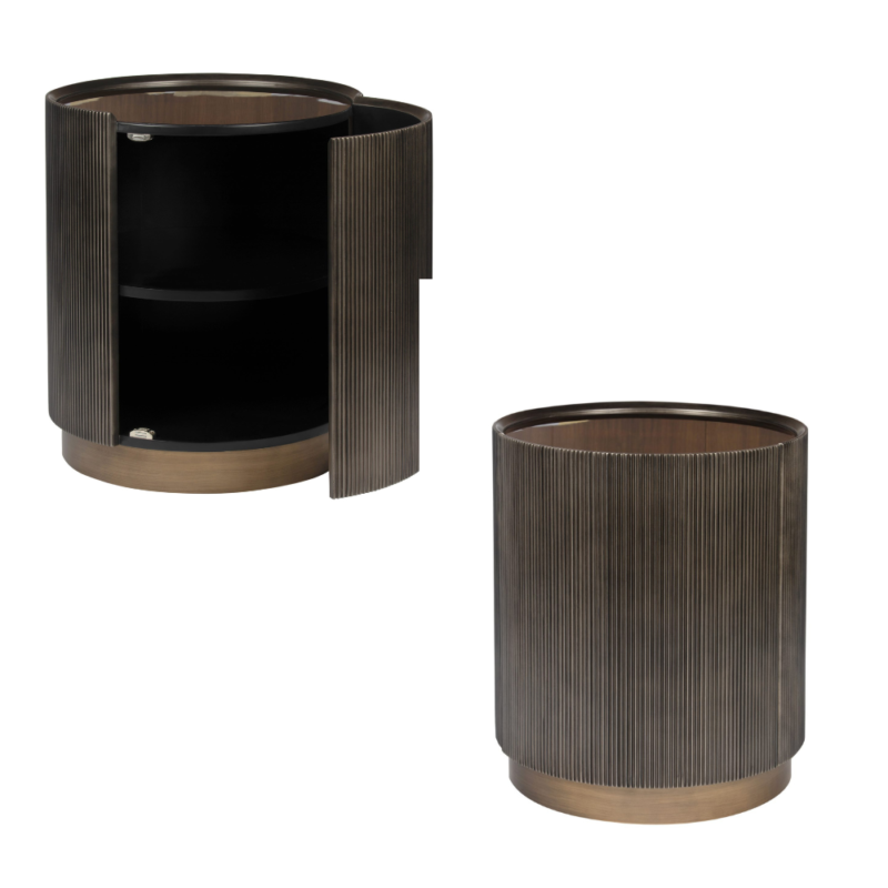 Round Side table with storage "Stone" | Delux Interiors